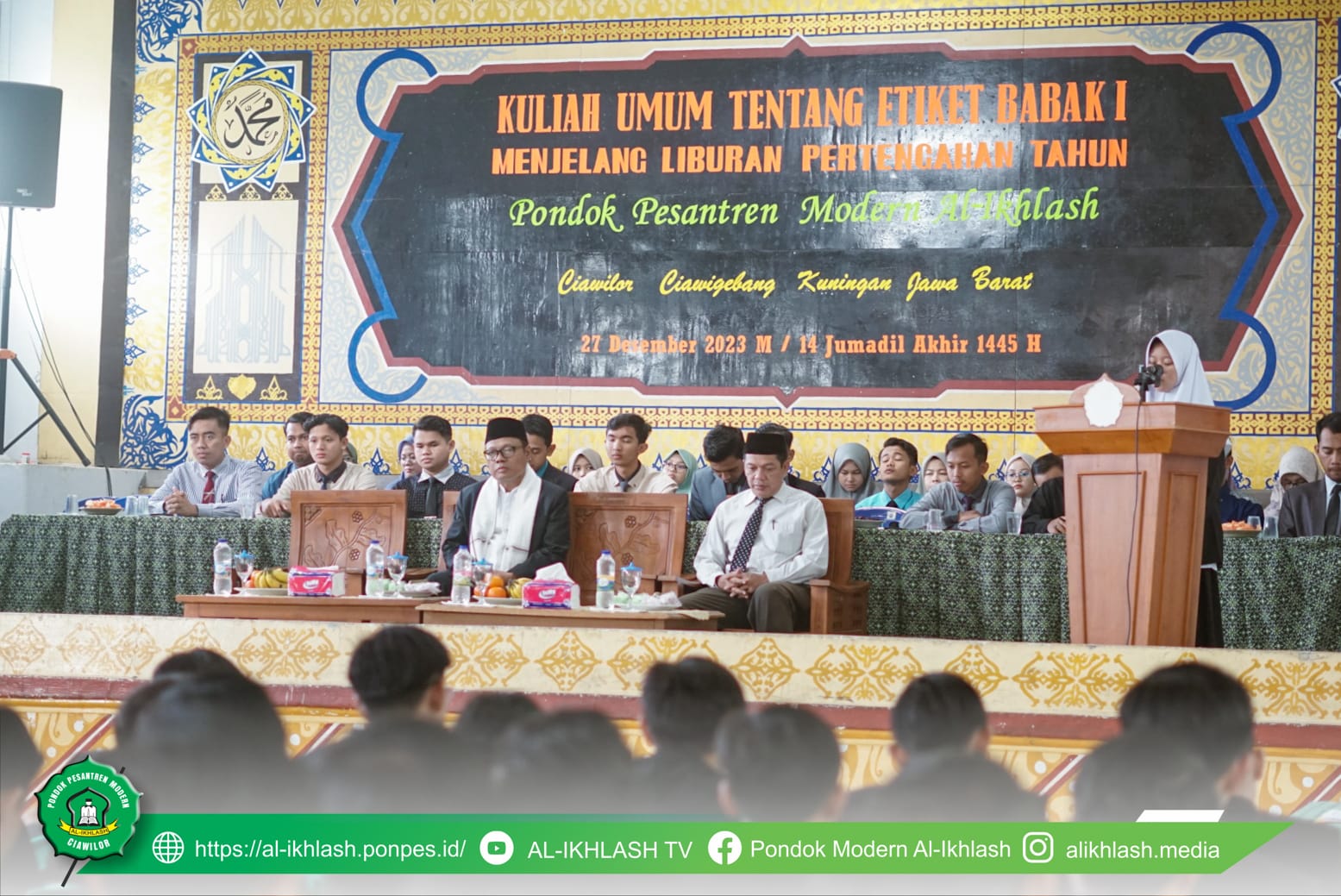 Kuliah Umum Tentang Etiket Jelang Liburan Semester I - al-ikhlash.ponpes.id Kuliah Umum Tentang Etiket Jelang Liburan Semester I - al-ikhlash.ponpes.id